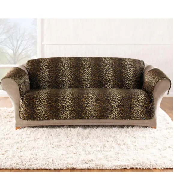 Sure Fit | Accents | Sure Fit Velvet Leopard Loveseat Pet Slip Cover ...